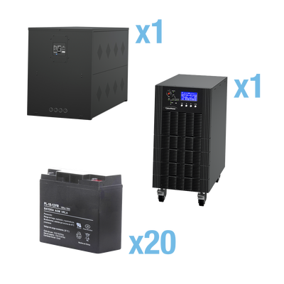 UPS Trifásico de 10 kVA/10 kW, Topología Online Doble Conversión, Voltaje de 208/220 Vca de L-L ...